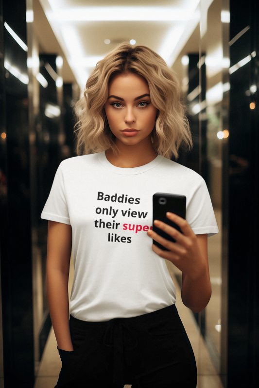 Baddies Only Sleek Cut Tee - big print company